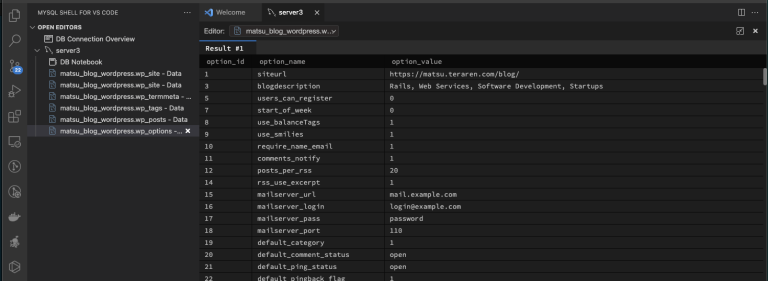 MySQL Workbenchの後継であるMySQL Shell for VS Codeを使ってみる | Matsubo Tech Blog